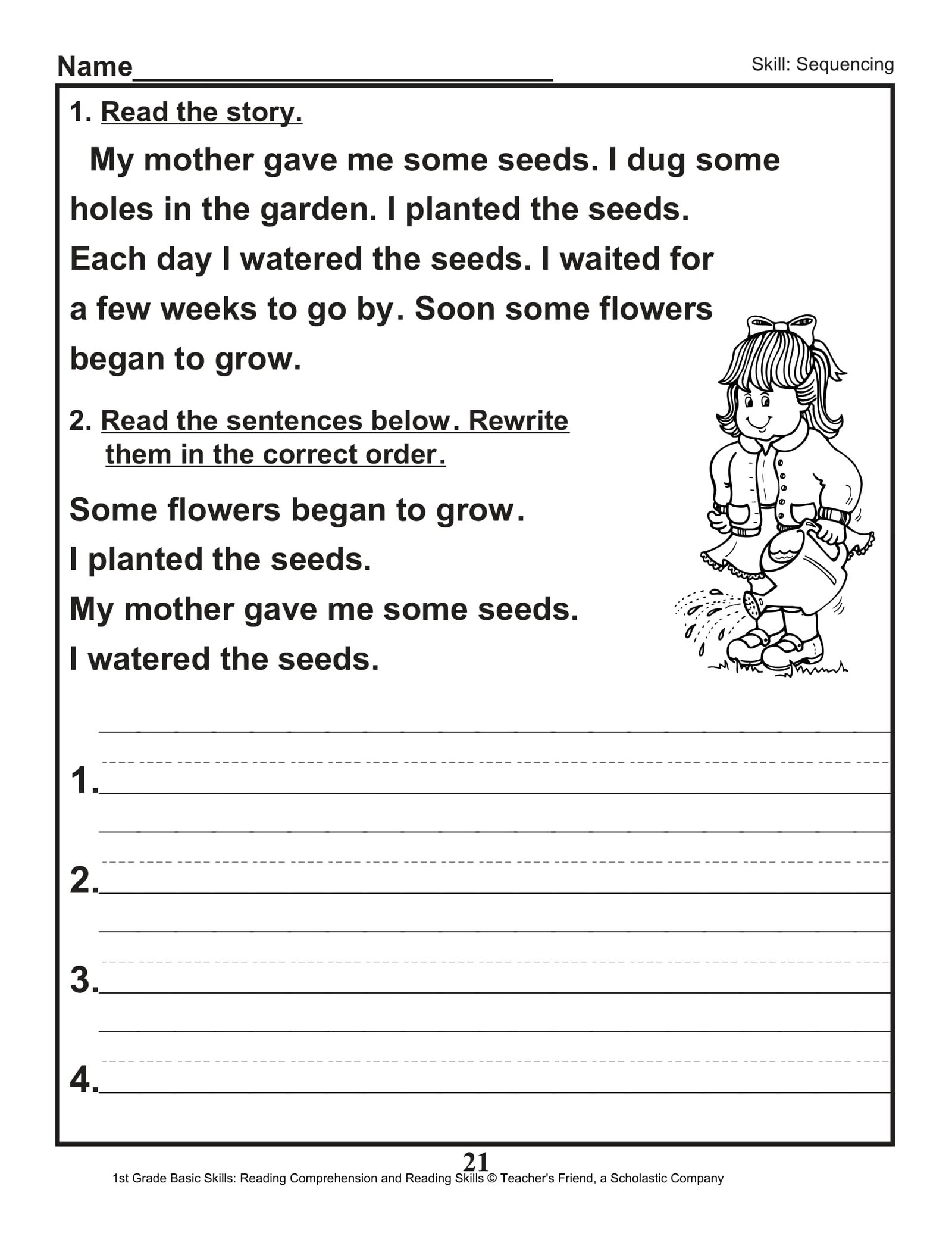 Get 1St Grade Reading Skills Worksheets Background Reading