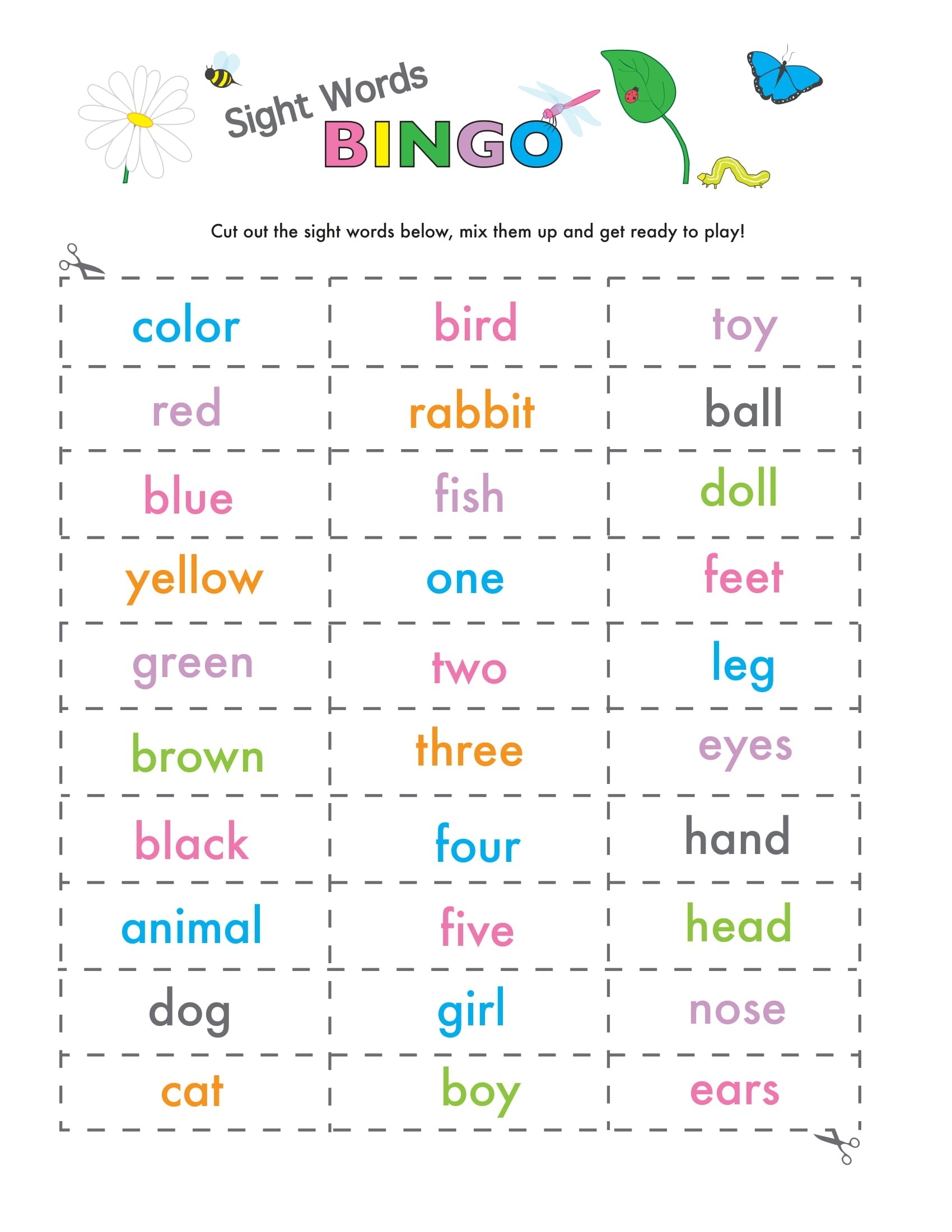 Printable Sight Words Games For Kids Printable Sight Words Games For Kids