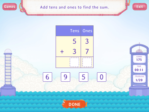 Double Digit Addition Online Game Worksheets Worksheet Hero double-digit-addition-online-game-worksheets-worksheet-hero