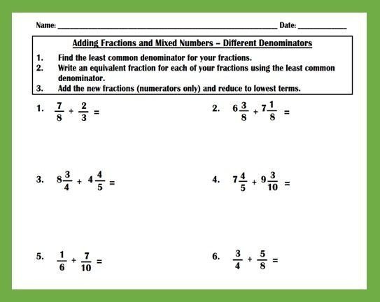 Addition Of Mixed Numbers With The Same Denominator And Carry 