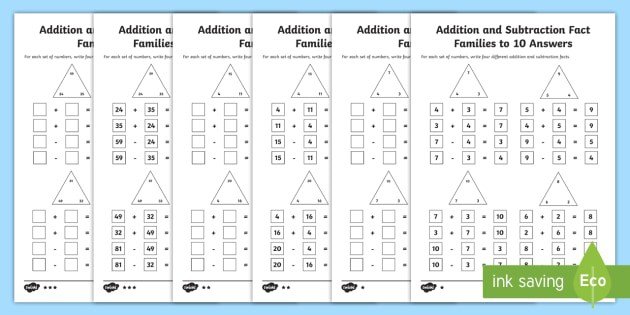How Do Addition Facts Help You Subtract Worksheets Worksheet Hero