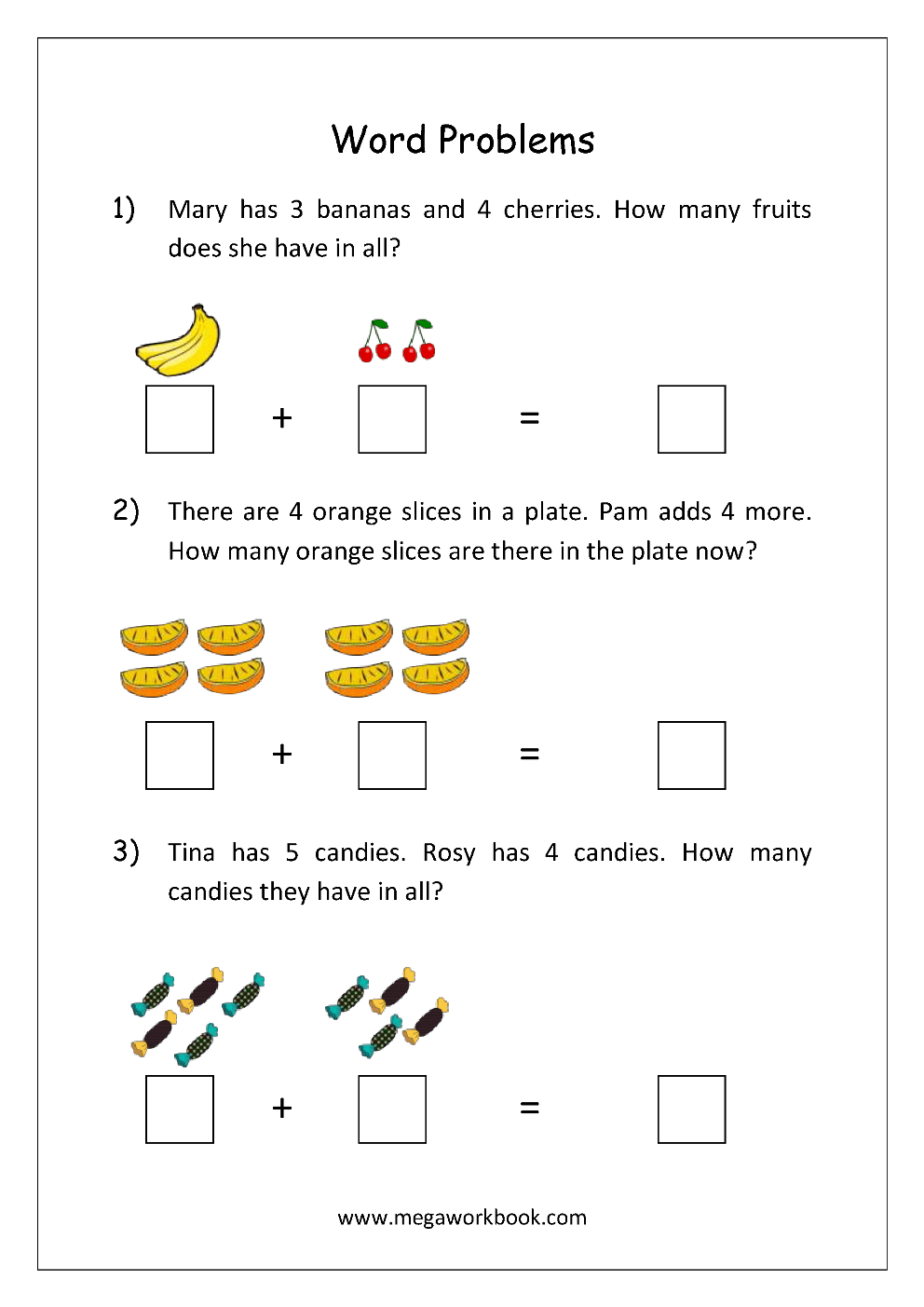 Addition Story Worksheets Worksheet Hero