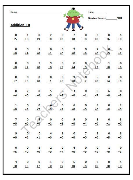 Addition Timed Test 100 Problems Worksheets Worksheet Hero Addition Timed Test 100 Problems Worksheets Worksheet Hero