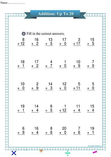 Addition With Pictures Up To 20 Worksheets Worksheet Hero Addition With Pictures Up To 20 Worksheets Worksheet Hero