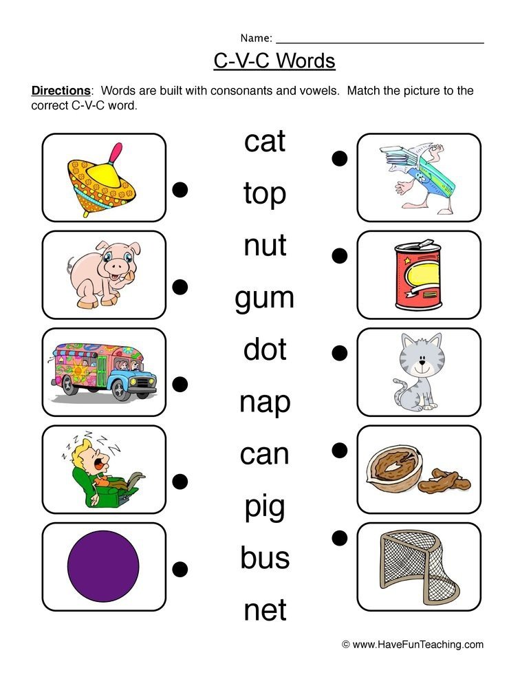 Cvc Pattern Worksheets Worksheet Hero