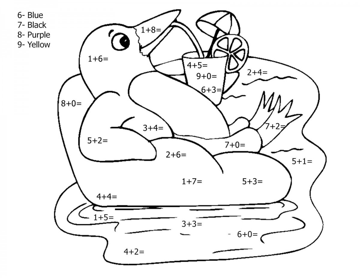 Kindergarten Addition Coloring Worksheets Worksheet Hero