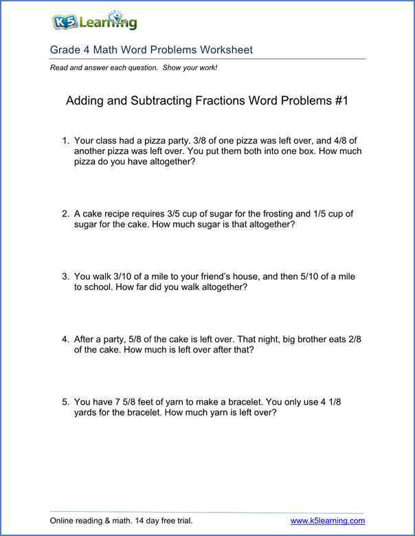 4th Grade Addition Problems Worksheets Worksheet Hero