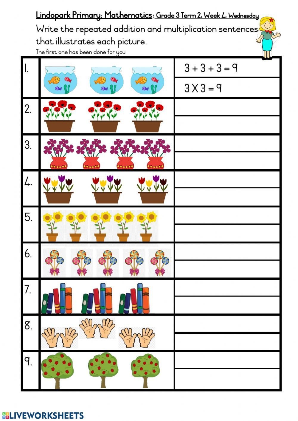 Repeated Addition Online Games Worksheets Worksheet Hero