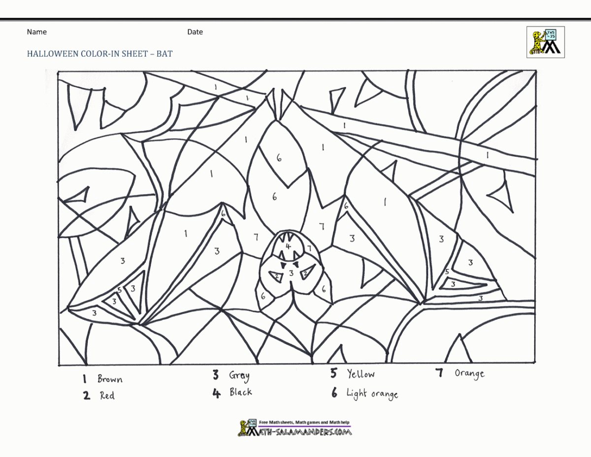 Halloween Addition Coloring Worksheets Worksheet Hero