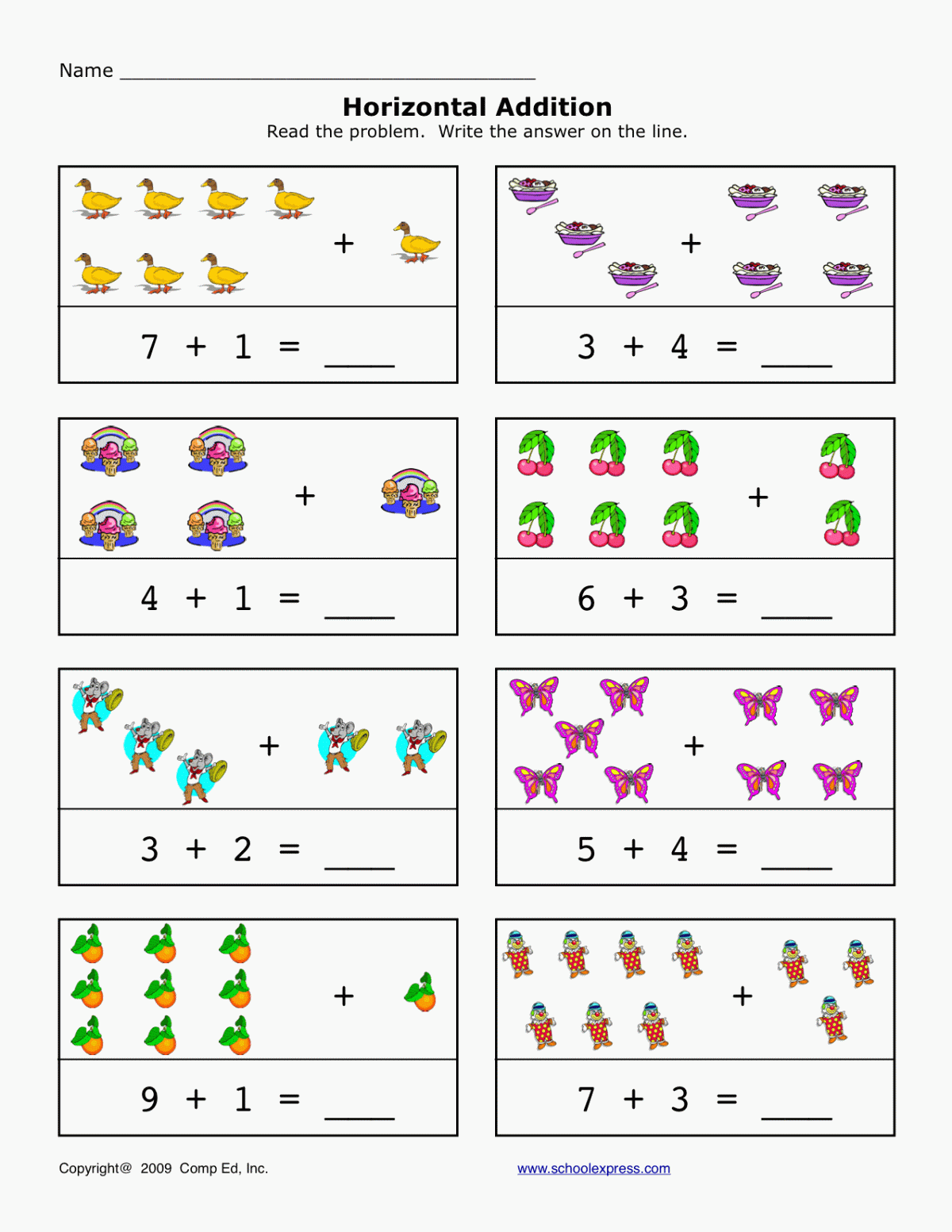 Addition To 10 Worksheets 015