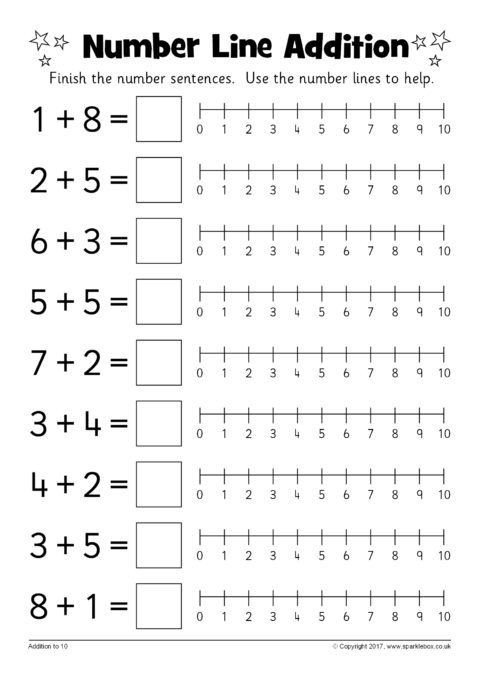 Number Line Worksheet 1st Grade