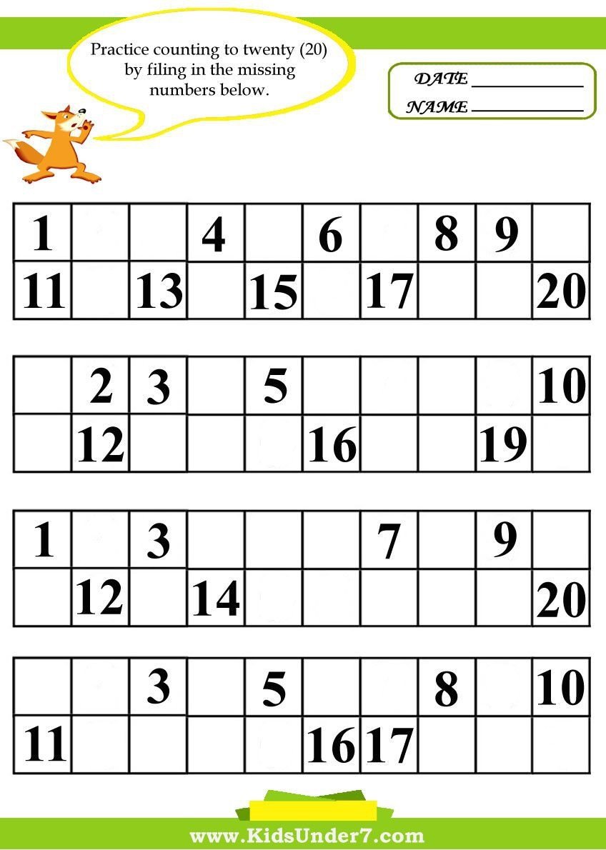 Fill In The Missing Number Worksheets Worksheet Hero