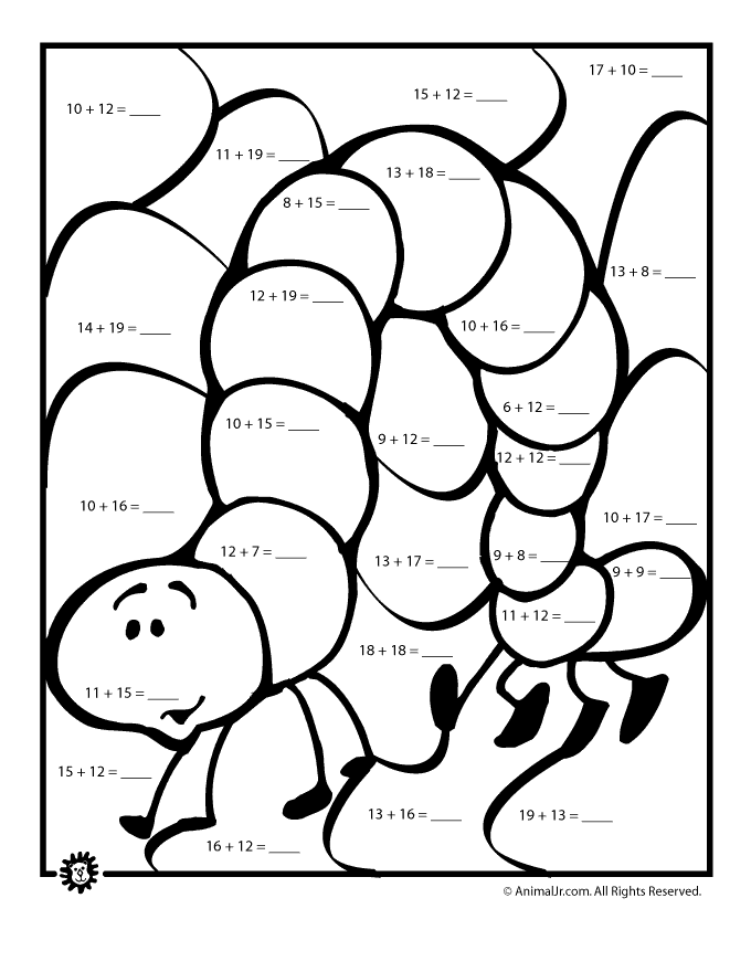 Addition Coloring Worksheets Worksheet Hero