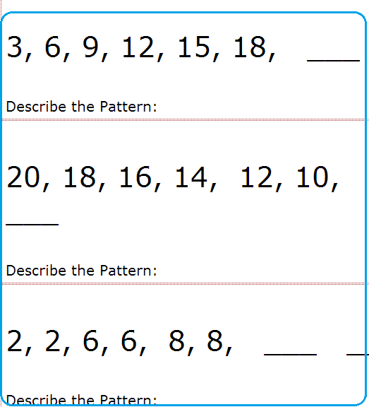Cool Math Pattern Worksheets Worksheet Hero