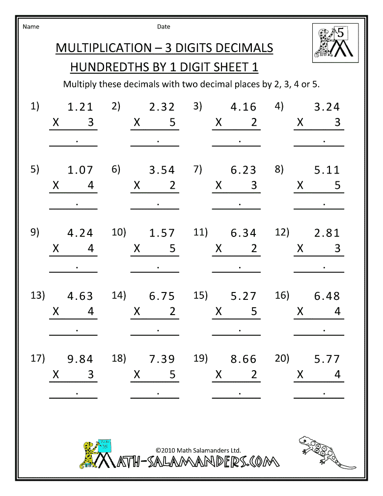 5th Grade Addition Worksheets Worksheet Hero