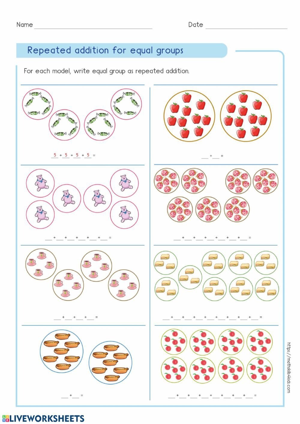 Repeated Addition Worksheets Worksheet Hero Repeated Addition Worksheets Worksheet Hero