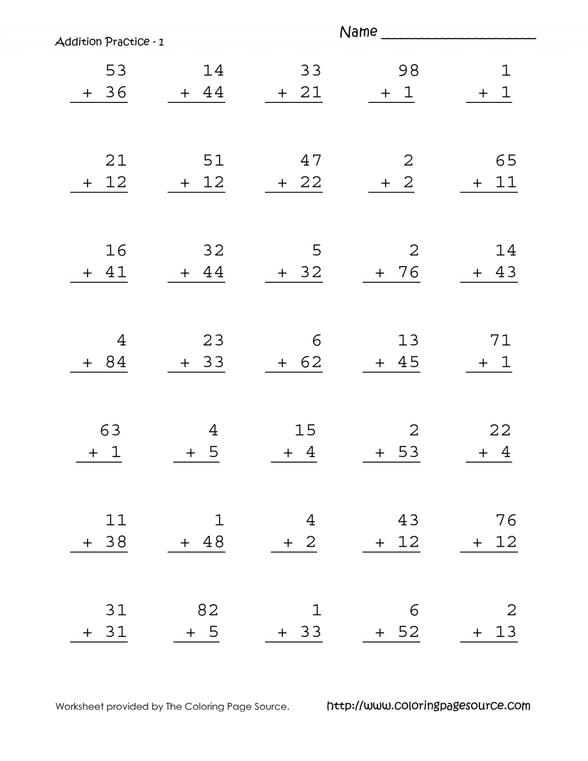 Addition Practice For 1st Grade Worksheets Worksheet Hero Addition Practice For 1st Grade Worksheets Worksheet Hero
