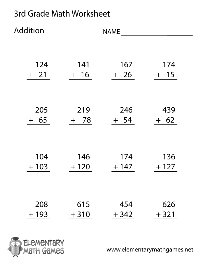 3rd Grade Math Addition Worksheets Worksheet Hero 3rd Grade Math Addition Worksheets Worksheet Hero