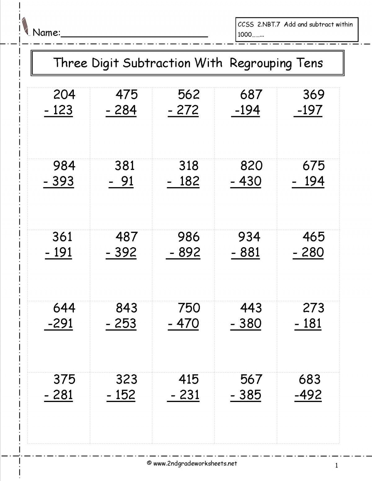 Three Digit Addition And Subtraction With Regrouping Worksheets Three Digit Addition And Subtraction With Regrouping Worksheets
