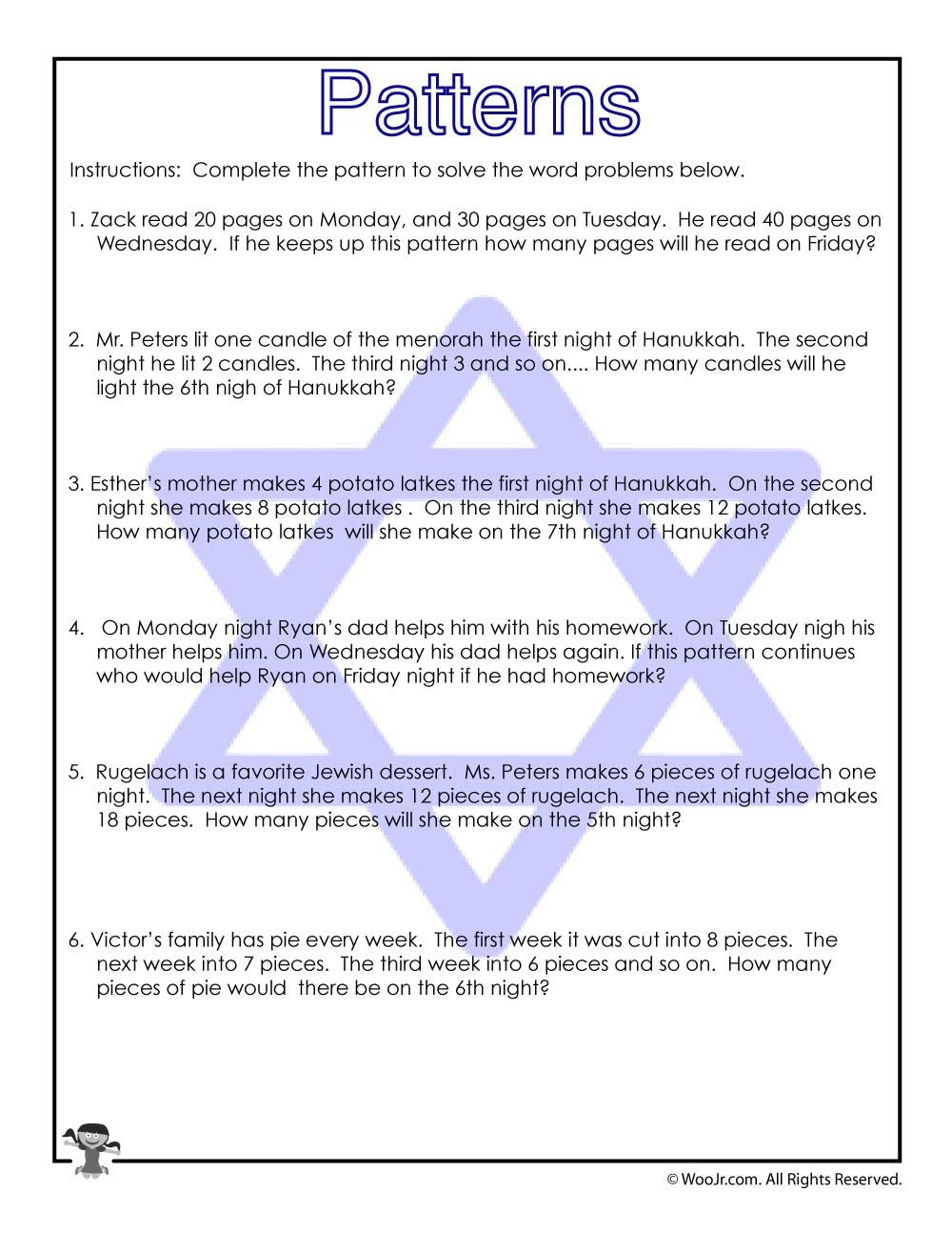 Pattern Word Problem Worksheets Worksheet Hero Pattern Word Problem Worksheets Worksheet Hero