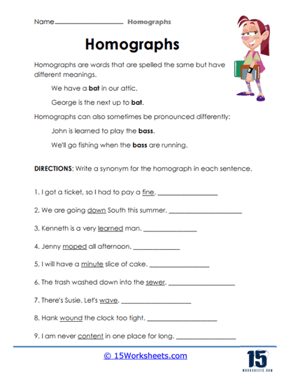 Homographs Worksheets Worksheets | Worksheet Hero Homographs Worksheets Worksheets | Worksheet Hero