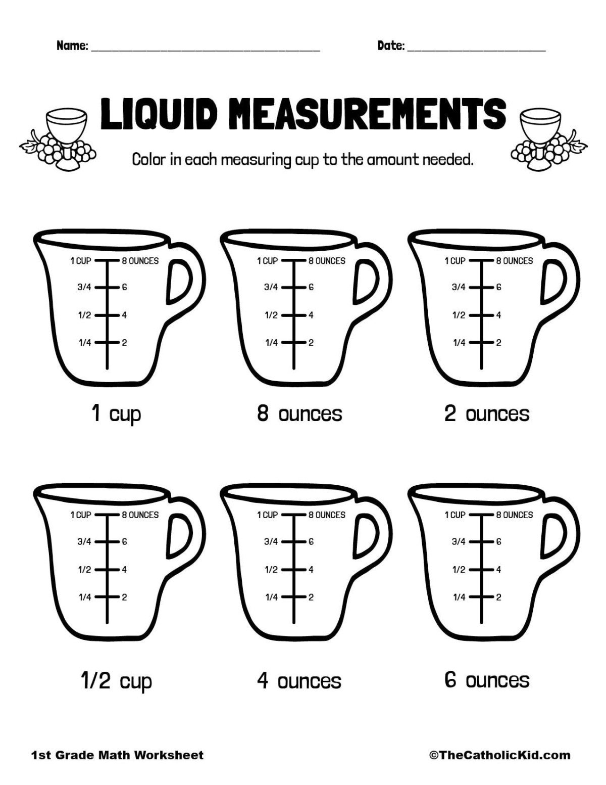 Measuring Liquids Worksheets Worksheets | Worksheet Hero Measuring Liquids Worksheets Worksheets | Worksheet Hero