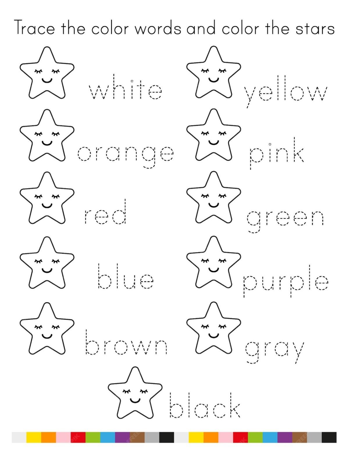 Color Words Worksheets Worksheets | Worksheet Hero